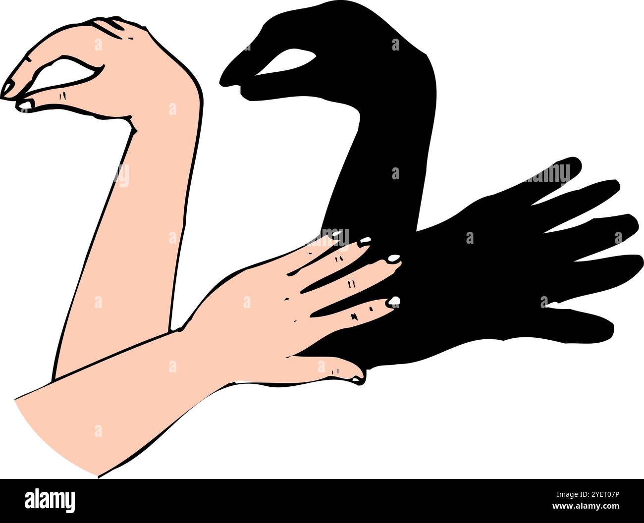 Shadow hand puppets Cut Out Stock Images & Pictures - Alamy