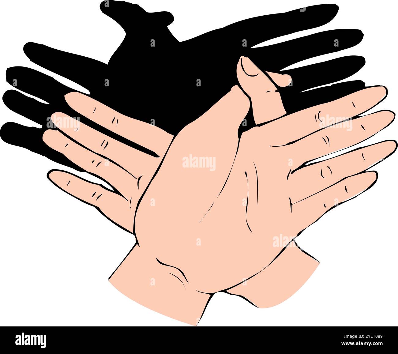 Pigeon shadow puppet Stock Photo - Alamy