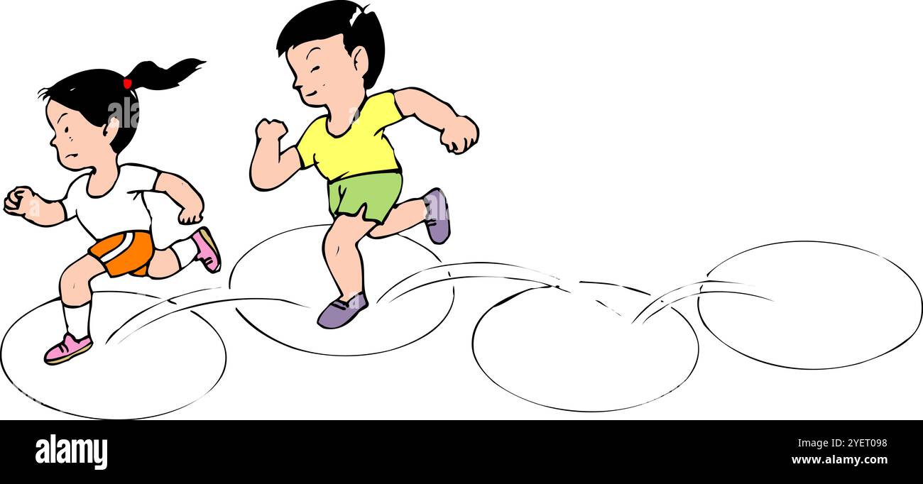 people jumping in a circle Stock Photo - Alamy