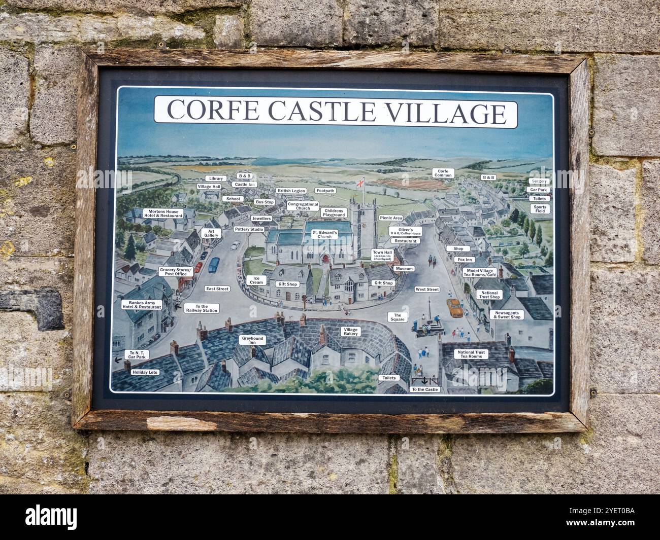 Plan of corfe castle hi-res stock photography and images - Alamy