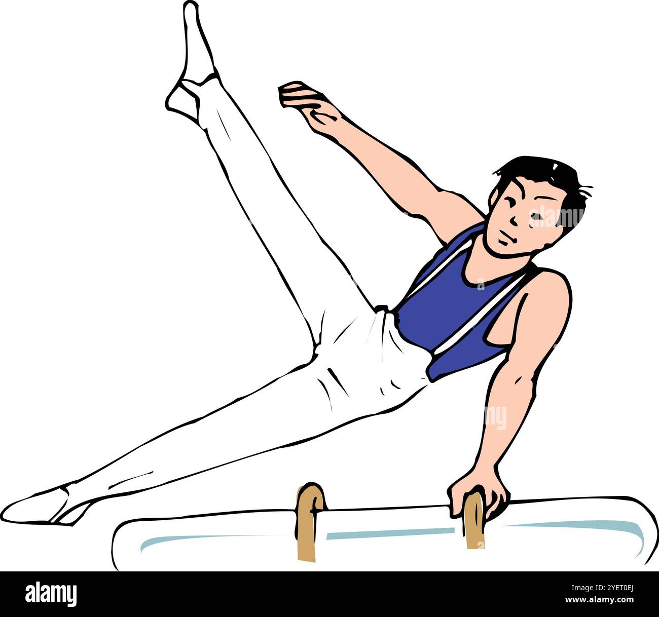 Pommel horse gymnastics Cut Out Stock Images & Pictures - Alamy