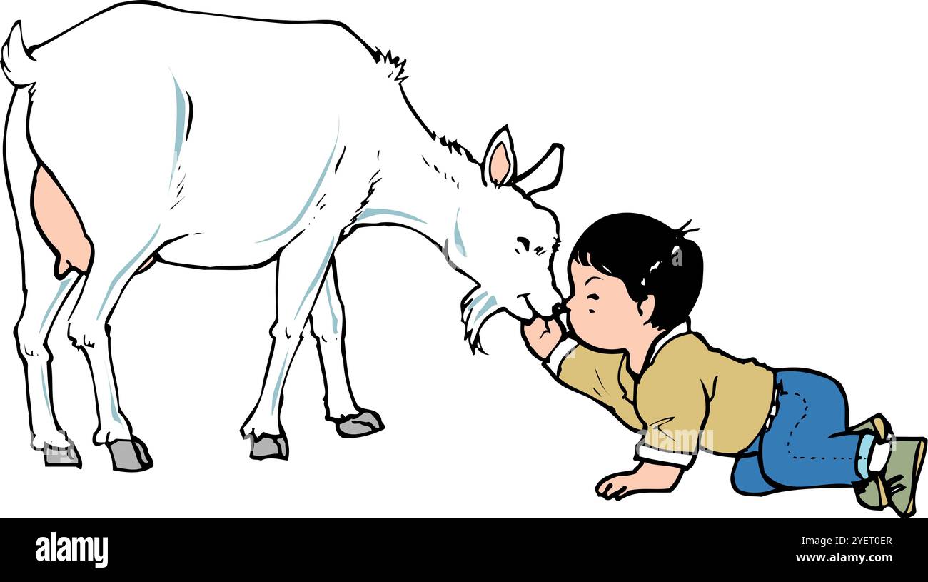 Goat behavior Cut Out Stock Images & Pictures - Alamy