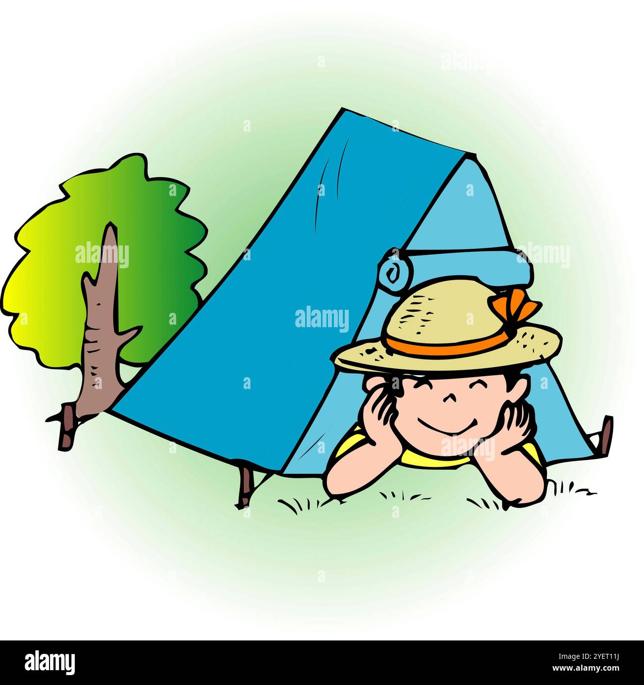 Person camp Cut Out Stock Images & Pictures - Alamy