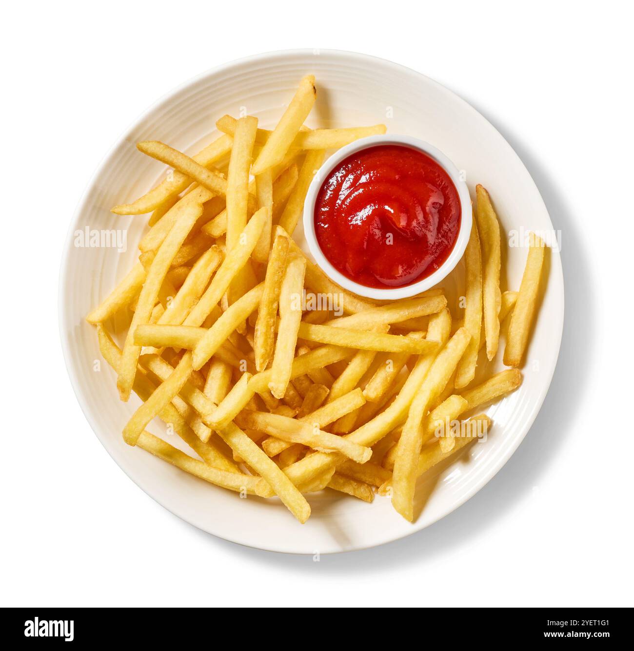 Tasty french fries potatoes ketchup Cut Out Stock Images & Pictures - Alamy