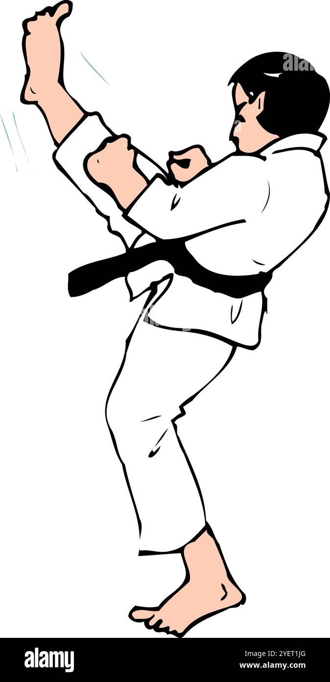 Karate kick woman Cut Out Stock Images & Pictures - Alamy