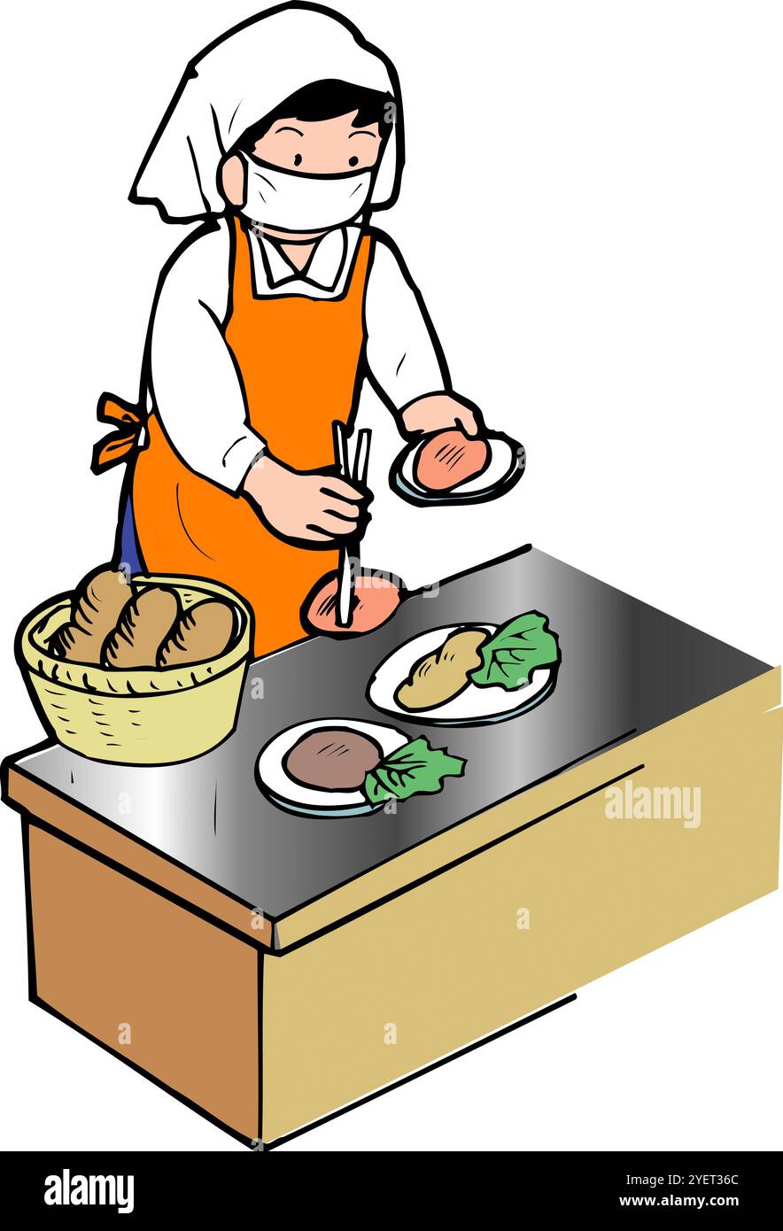 Preparing school lunch Stock Photo - Alamy