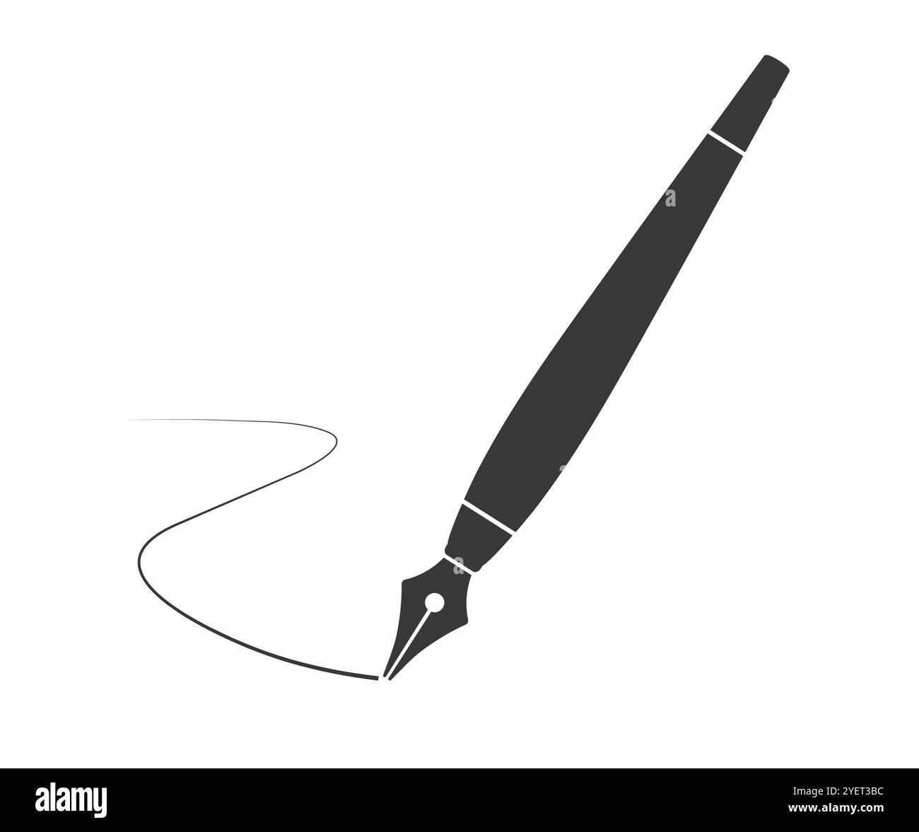 Old fountain pen nibs icon symbol pictogram. Retro vintage fountain nib ...