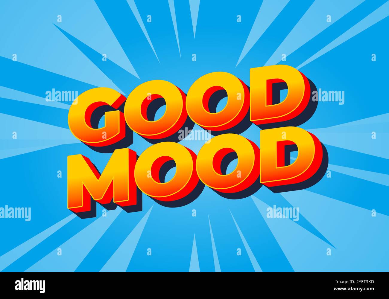 Good mood. Text effect design in eye catching colors with 3D look ...