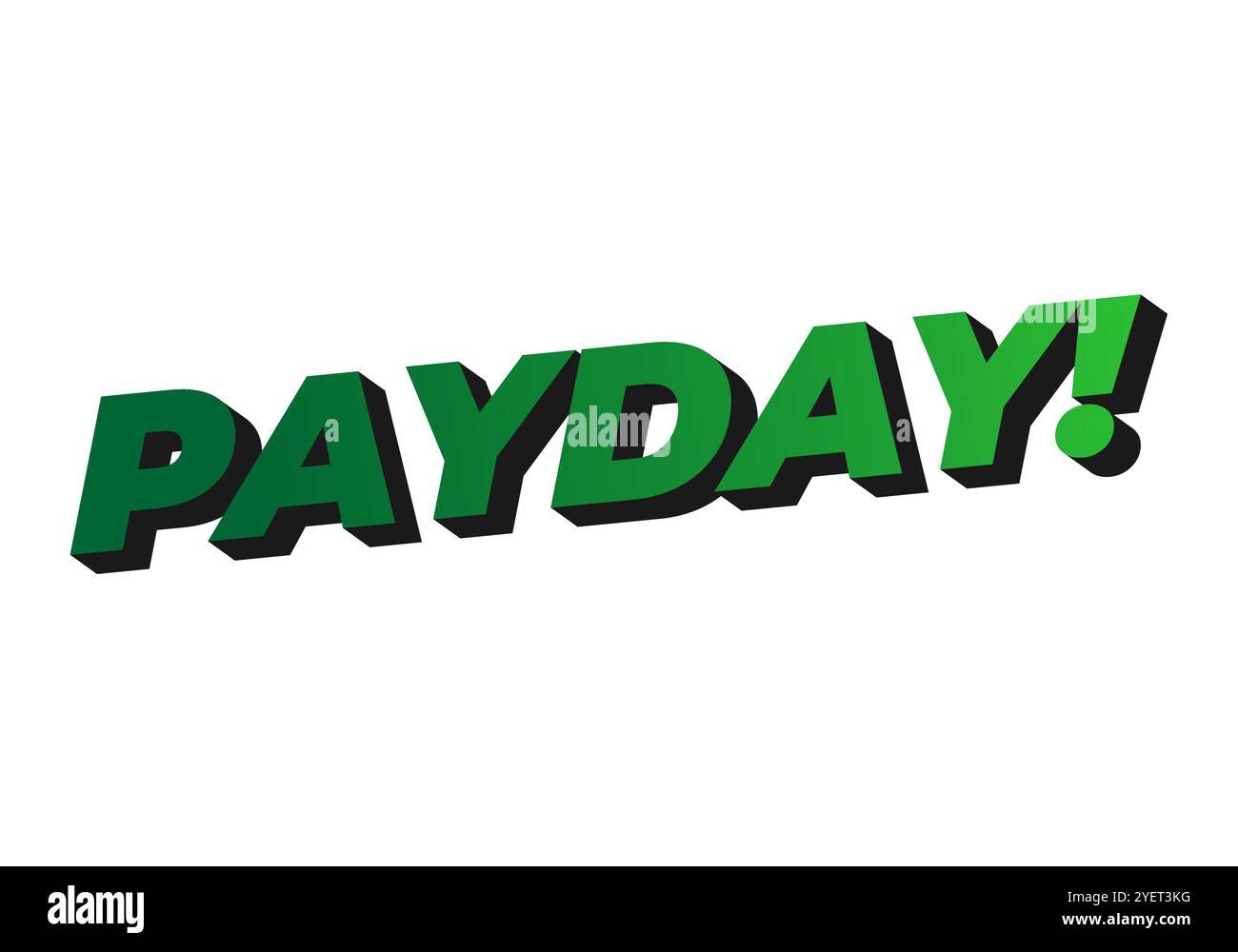 Payday. 3D text effect design for digital or print ads Stock Vector ...