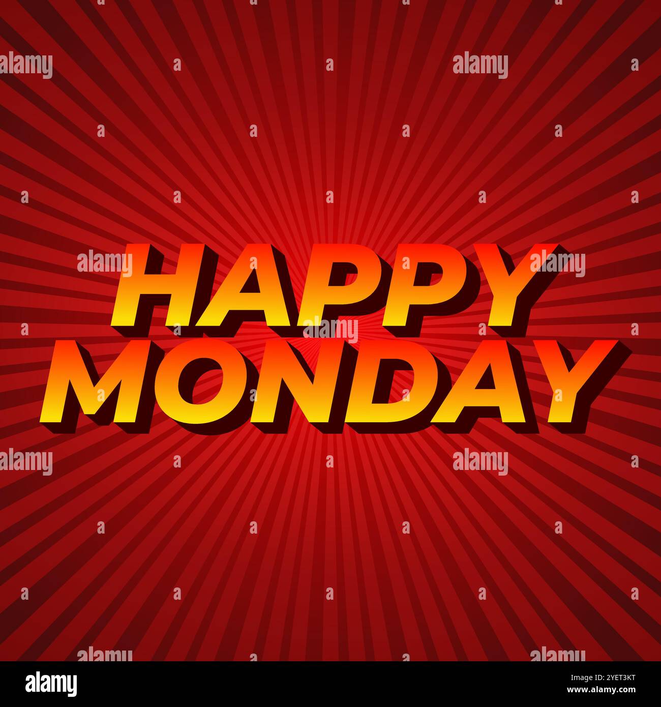 Happy monday text effect design with super bold fonts good for social ...
