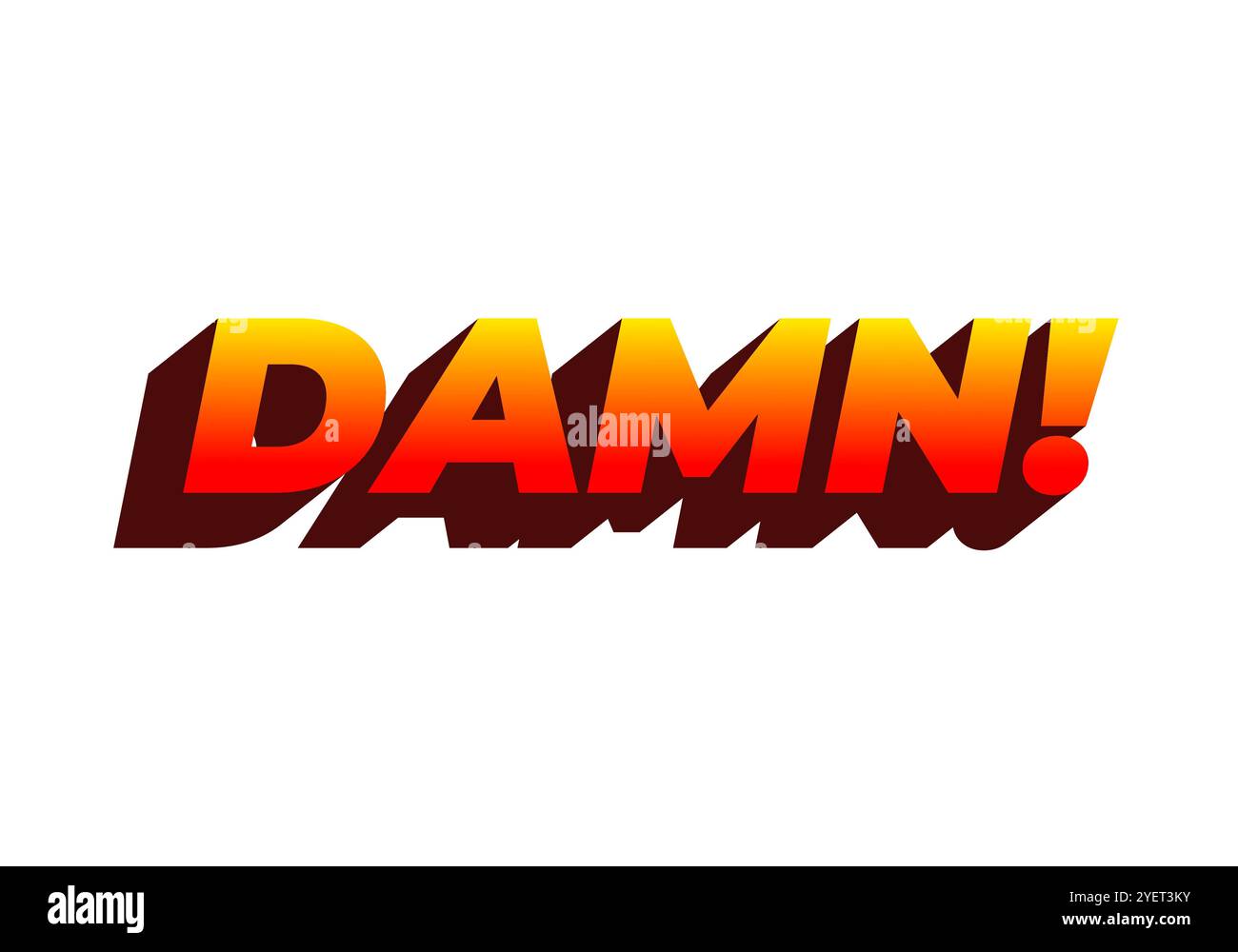 Damn. Text effect design with modern color and 3D look Stock Vector ...