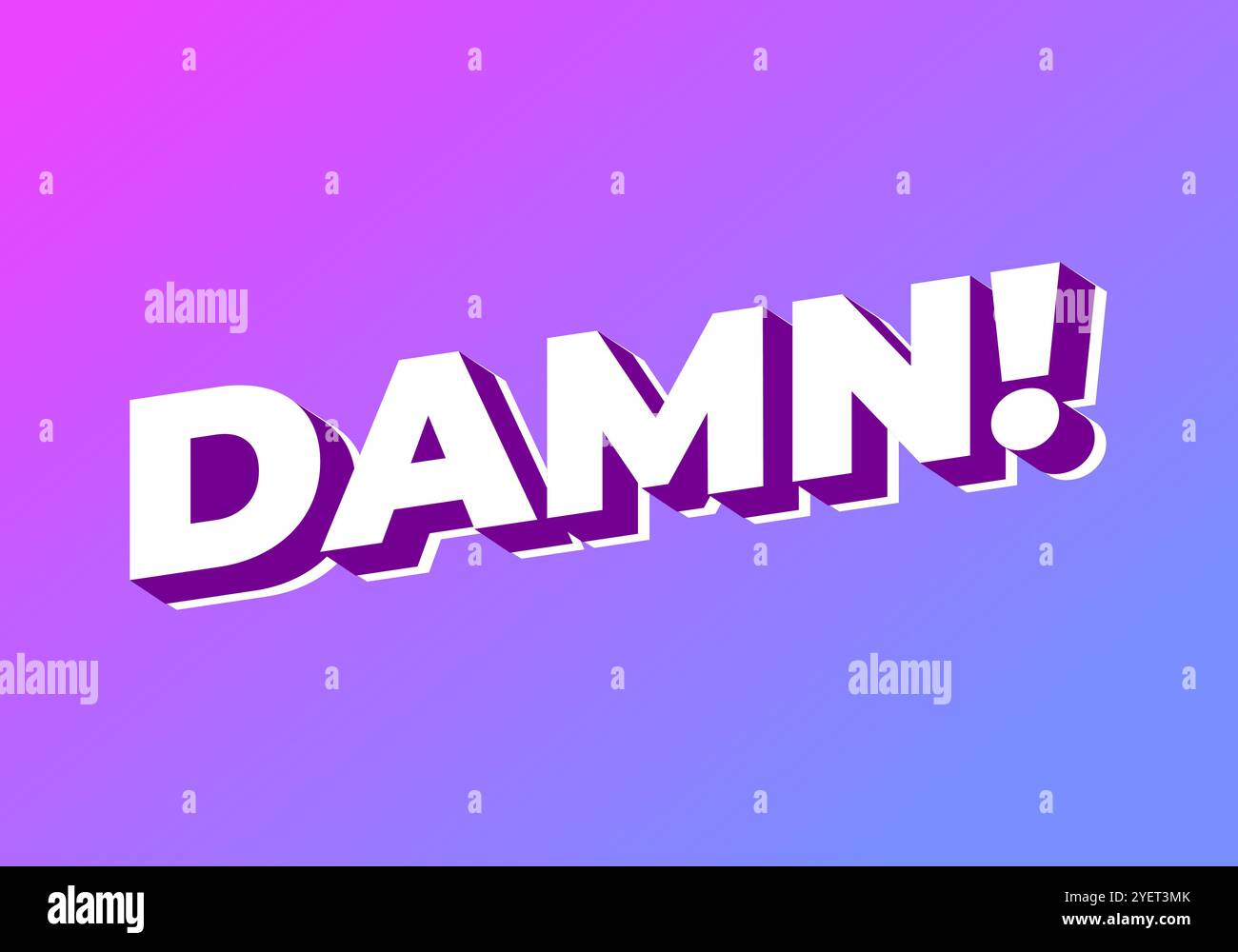 Damn. Text effect design with modern color and 3D look Stock Vector ...