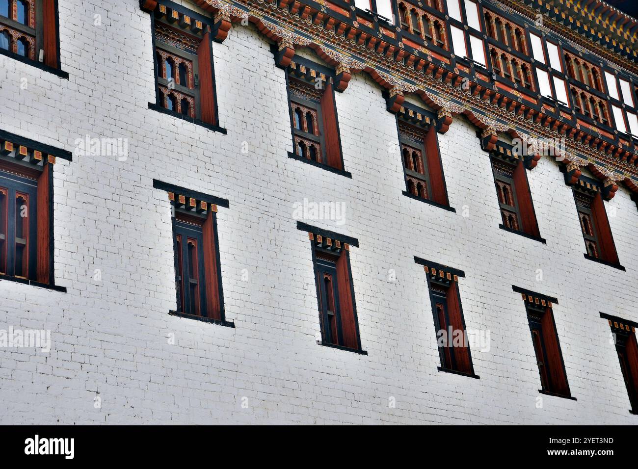 Partial view of the King's Palace also known as Dechencholing Palace ...