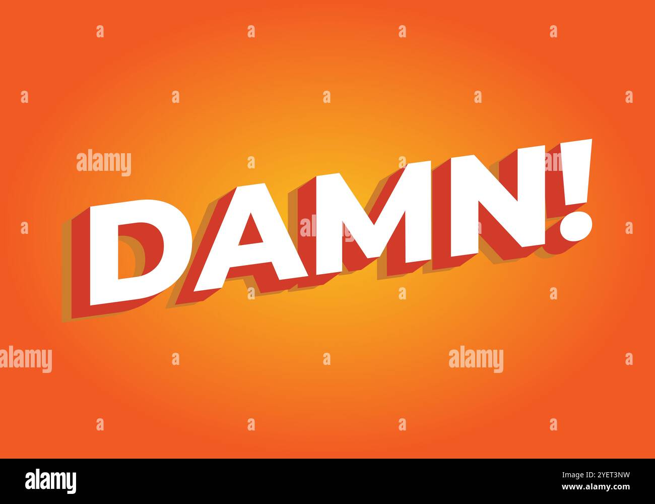 Damn. Text effect design with modern color and 3D look Stock Vector ...