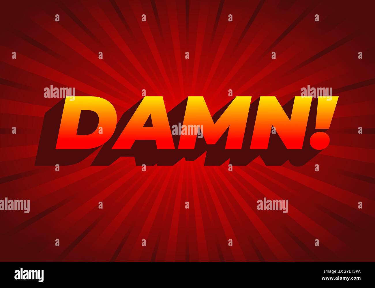 Damn. Text effect design with modern color and 3D look Stock Vector ...