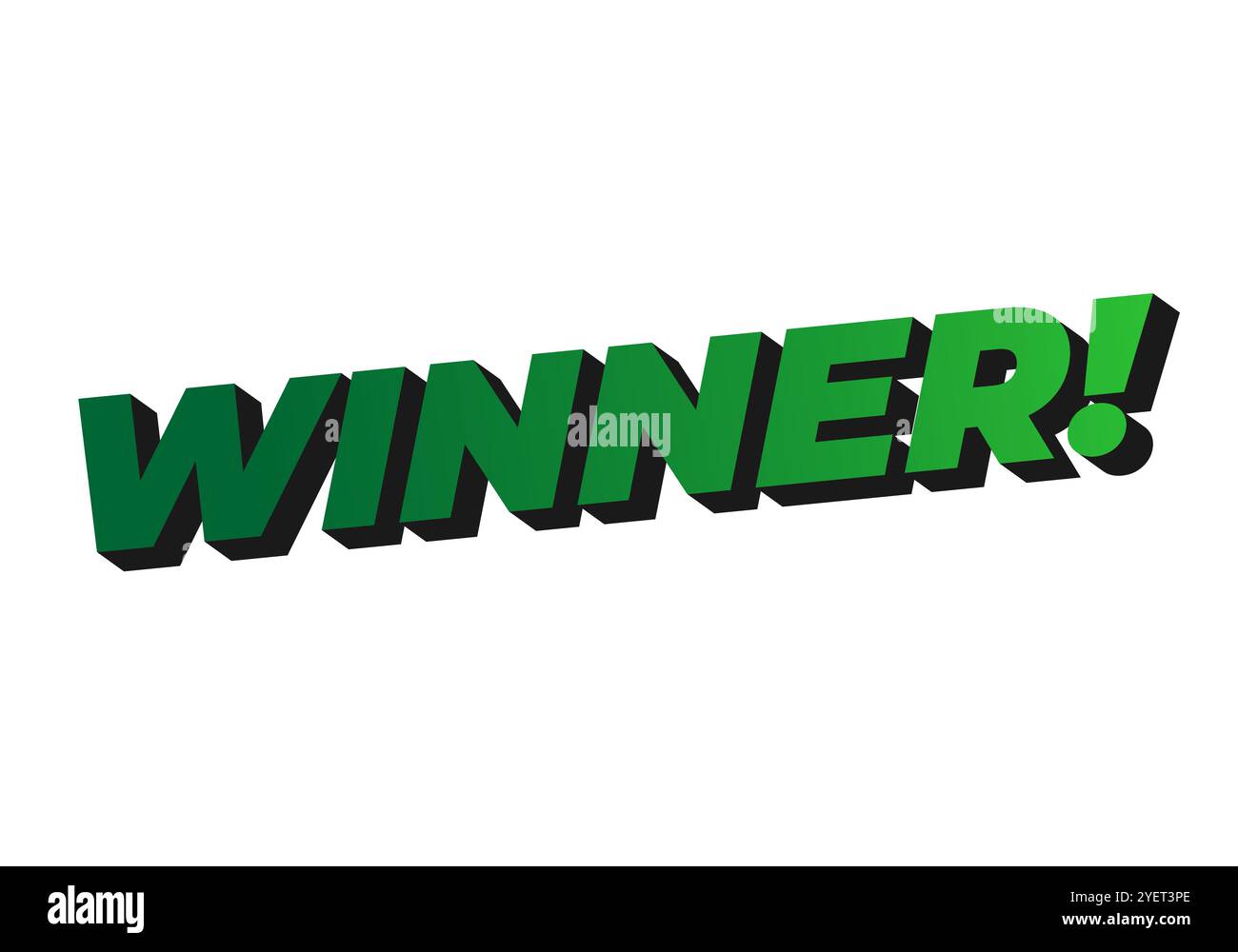 Winner. Text effect design with modern color in 3D style Stock Vector ...