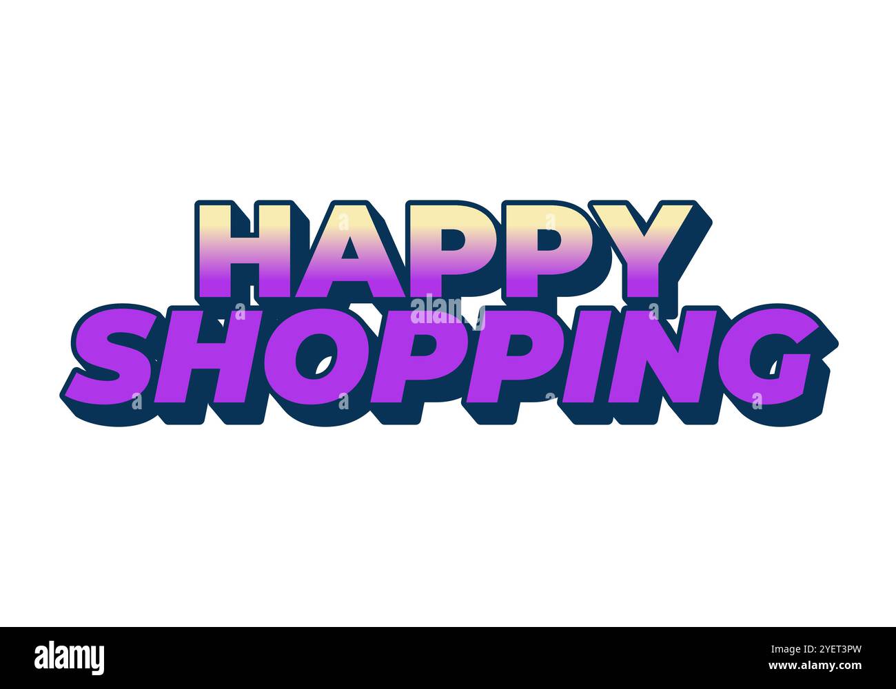 Happy shopping. Text effect design with for digital ads Stock Vector ...