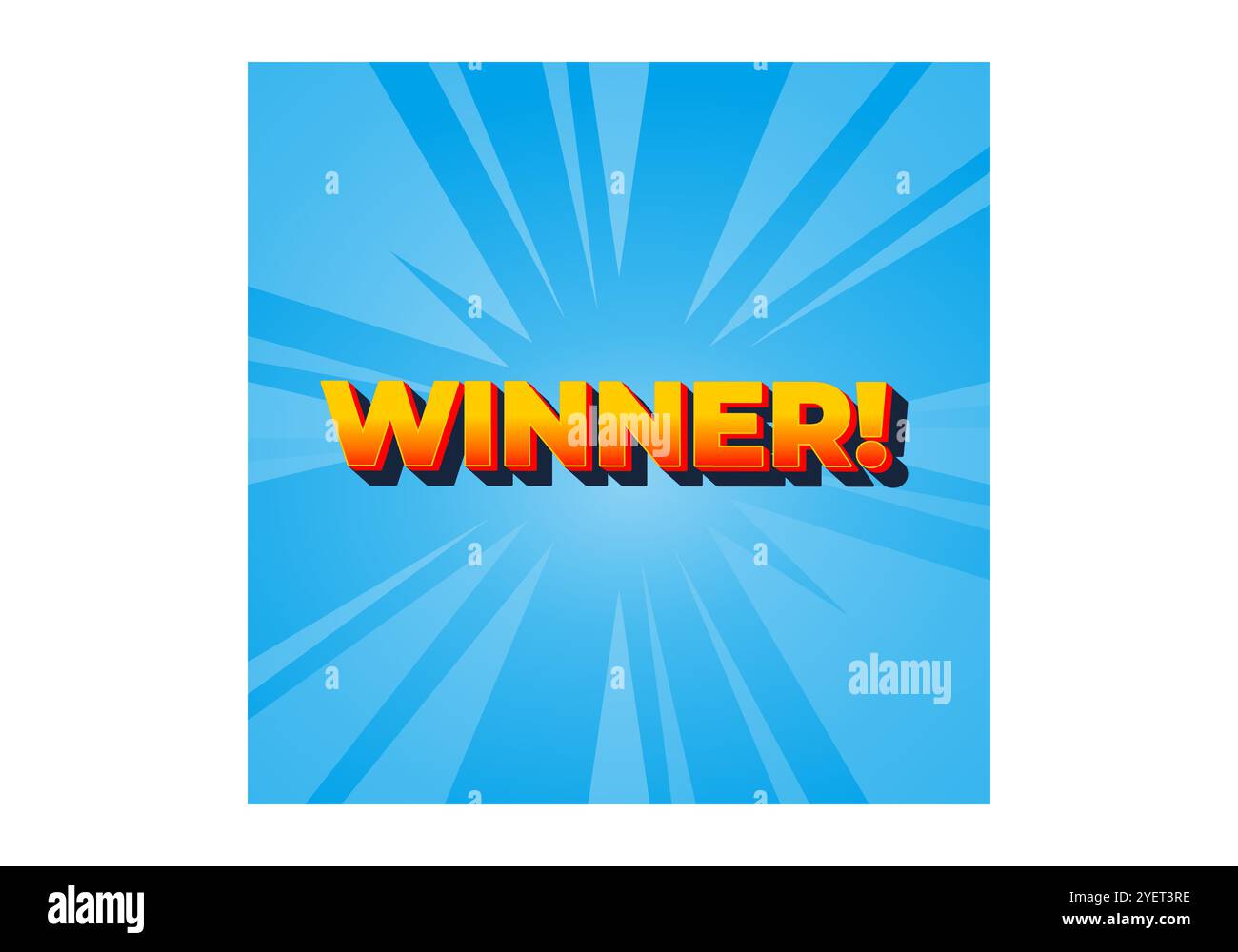 Winner. Text effect design with modern color in 3D style Stock Vector ...