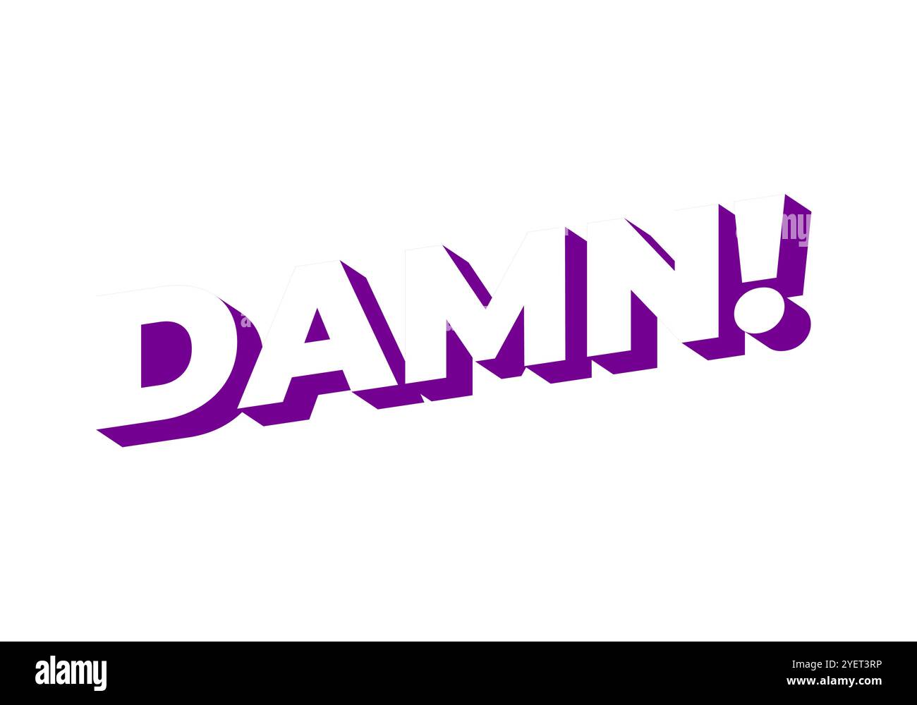 Damn. Text effect design with modern color and 3D look Stock Vector ...