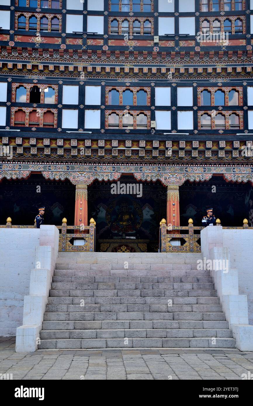Partial view of the King's Palace also known as Dechencholing Palace ...