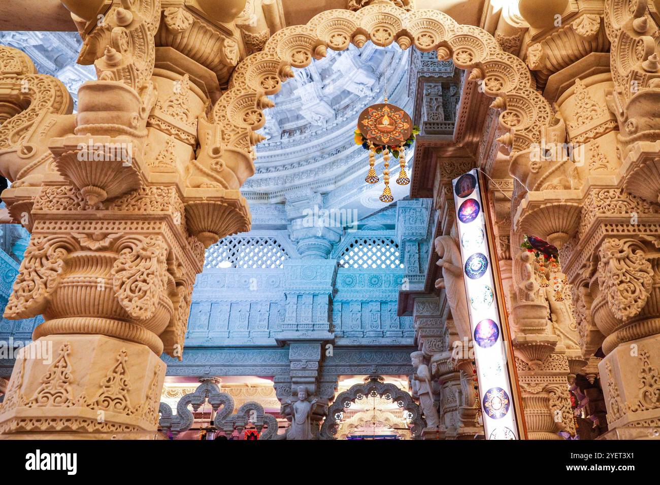London, UK. 31st Oct, 2024. The intricately carved marble ceiling and ...