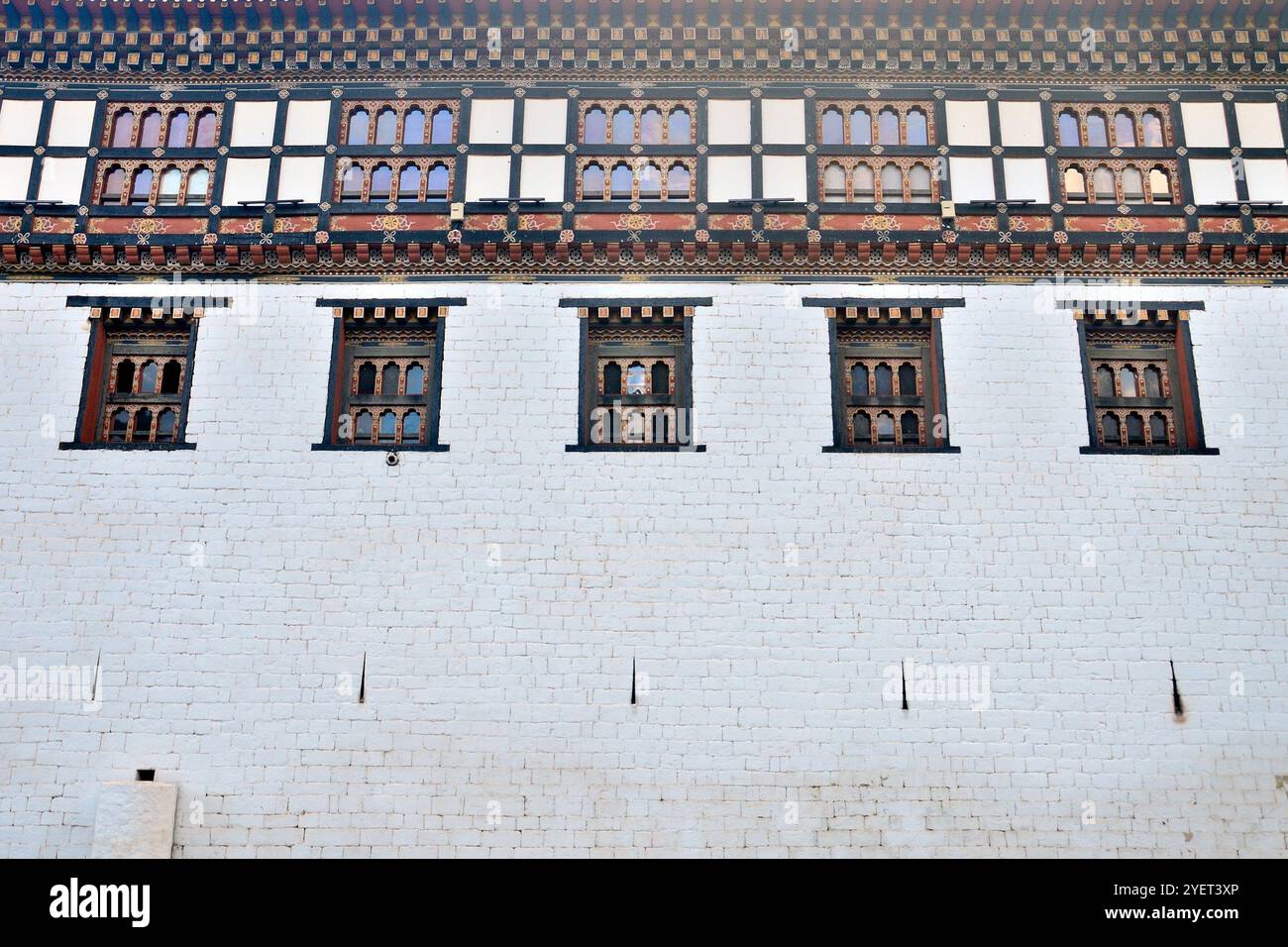 Partial view of the King's Palace also known as Dechencholing Palace ...