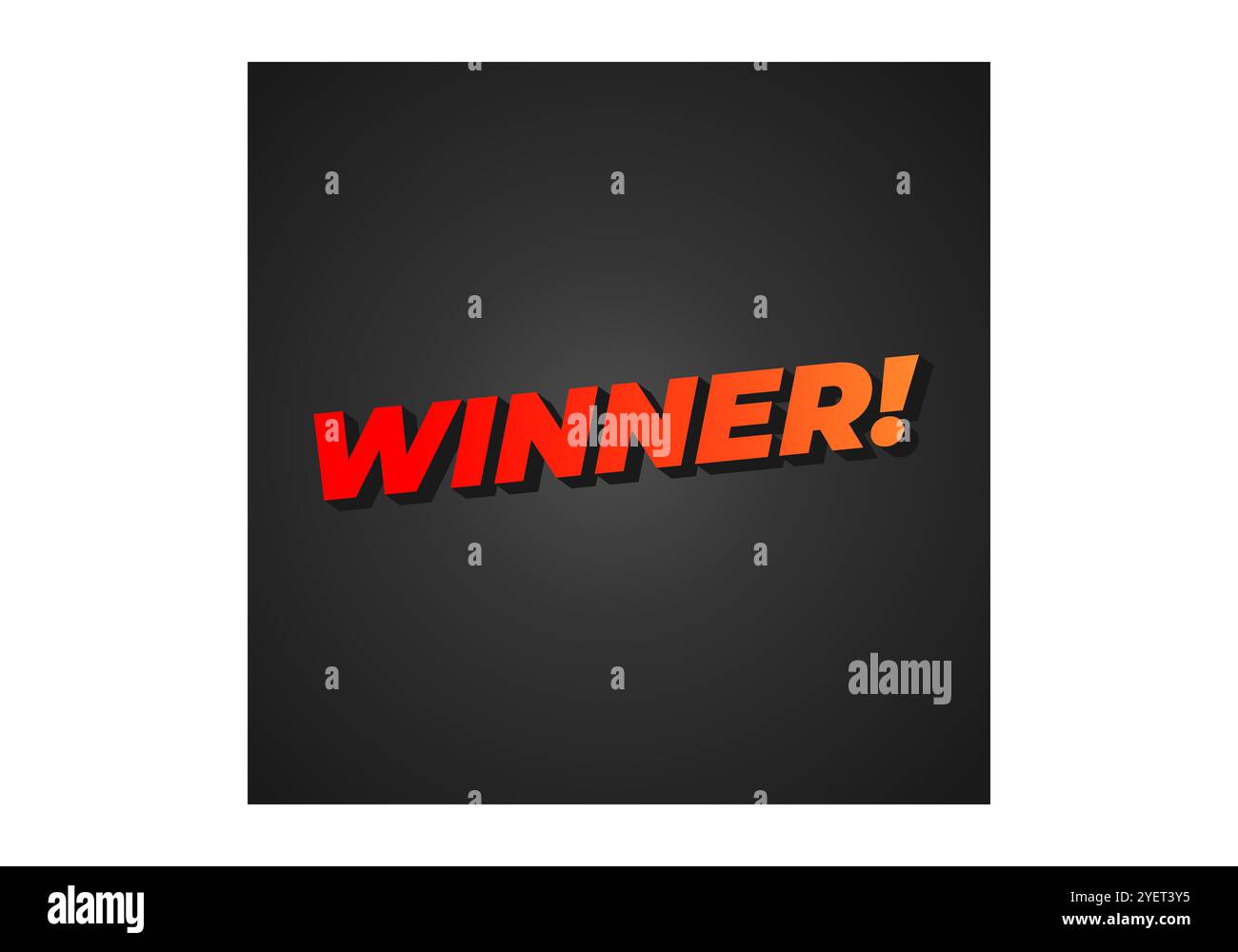 Winner. Text effect design with modern color in 3D style Stock Vector ...