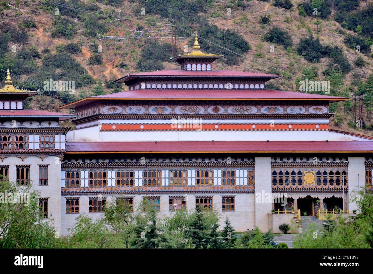 Partial view of the King's Palace also known as Dechencholing Palace ...
