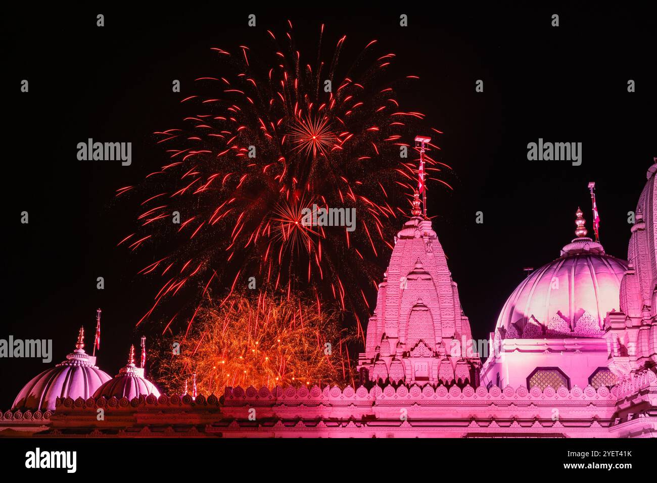 London, UK. 31st Oct, 2024. The festivities close with fireworks, seen ...