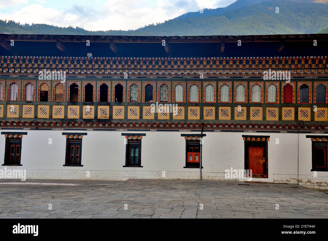 Partial view of the King's Palace also known as Dechencholing Palace ...