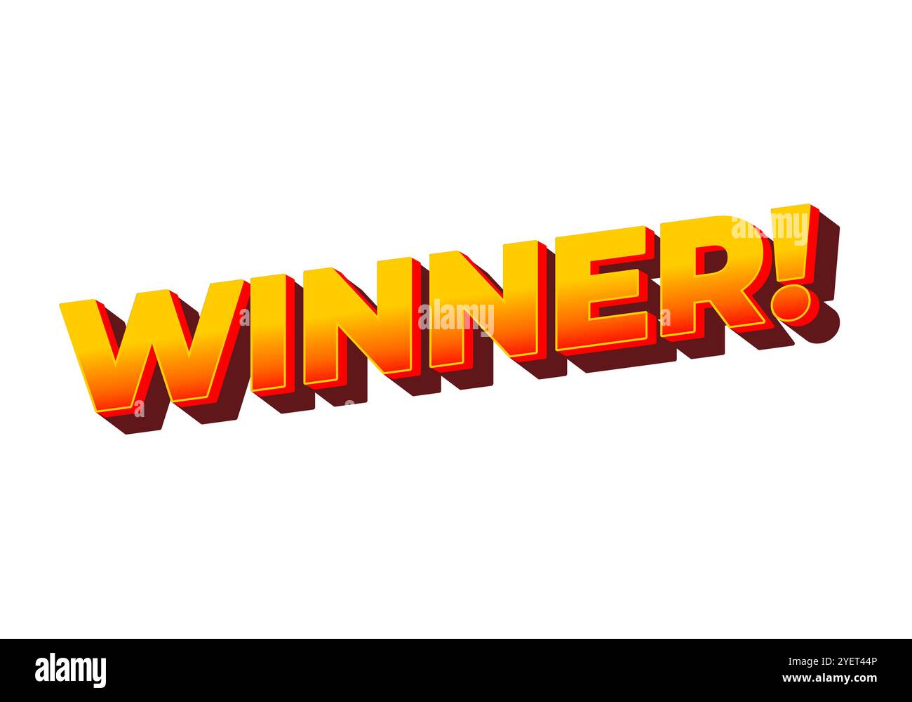 Winner. Text effect design with modern color in 3D style Stock Vector ...