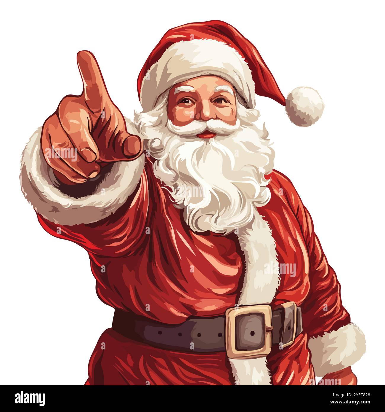 santa claus arm up over white background vector Stock Vector Image ...