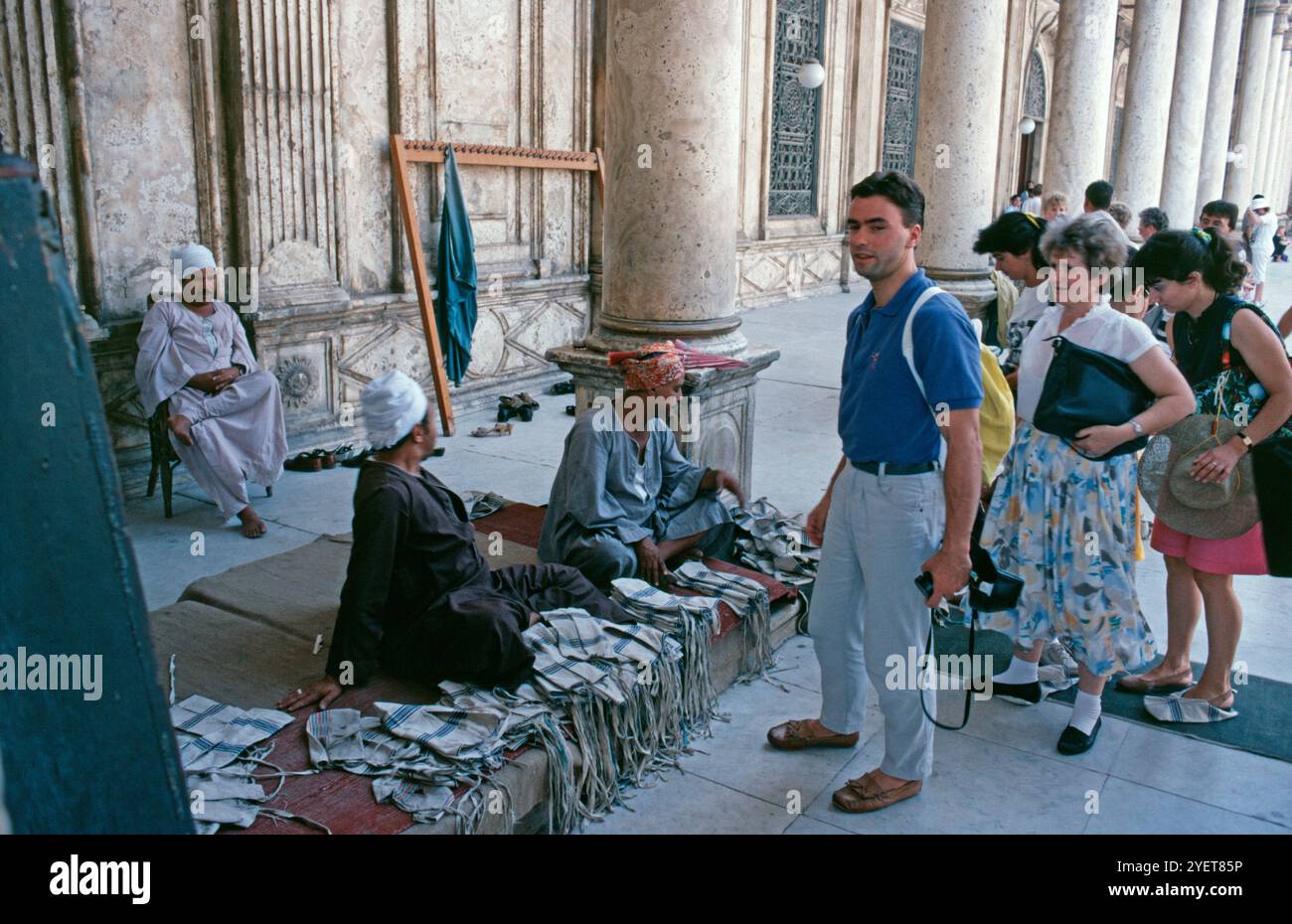 Shoes made from cloth to wear inside the mosque, Mosque of Muhammad Ali ...