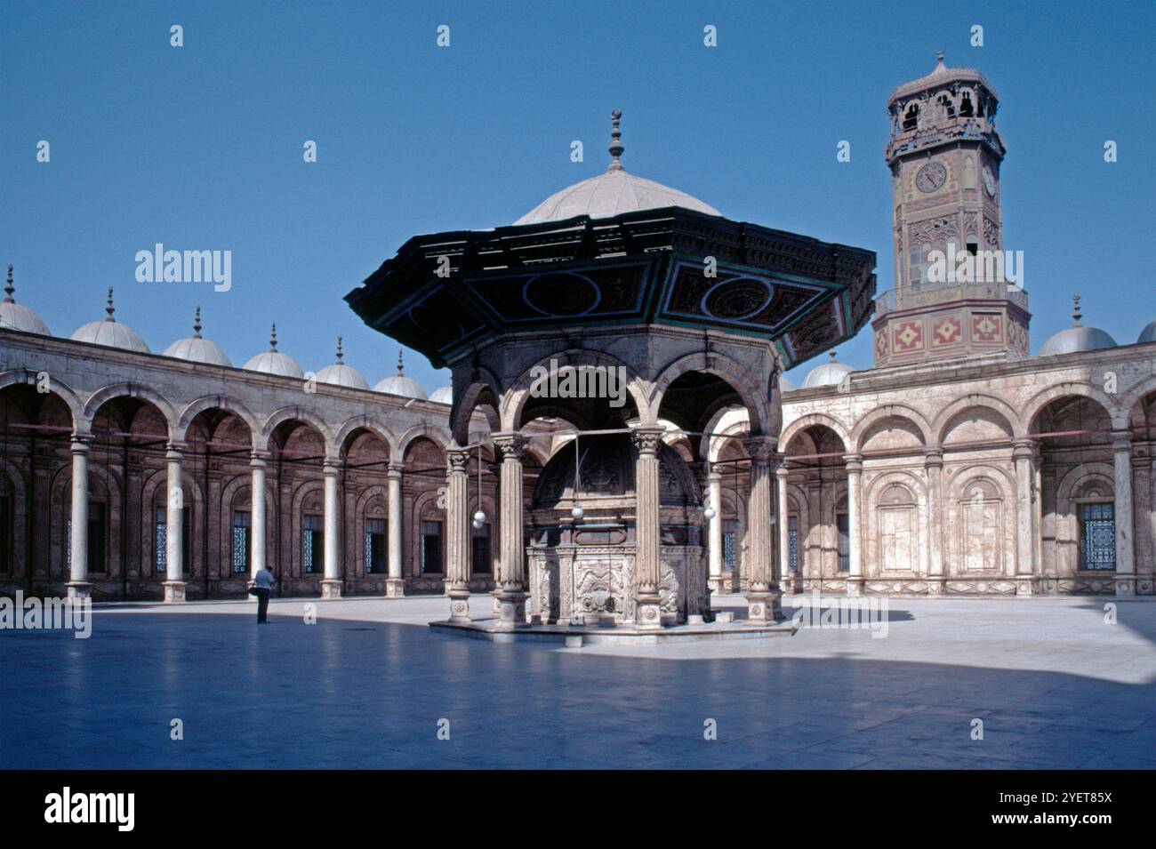 Ablutions fountain, clock tower, Mosque of Muhammad Ali, Citadel of ...