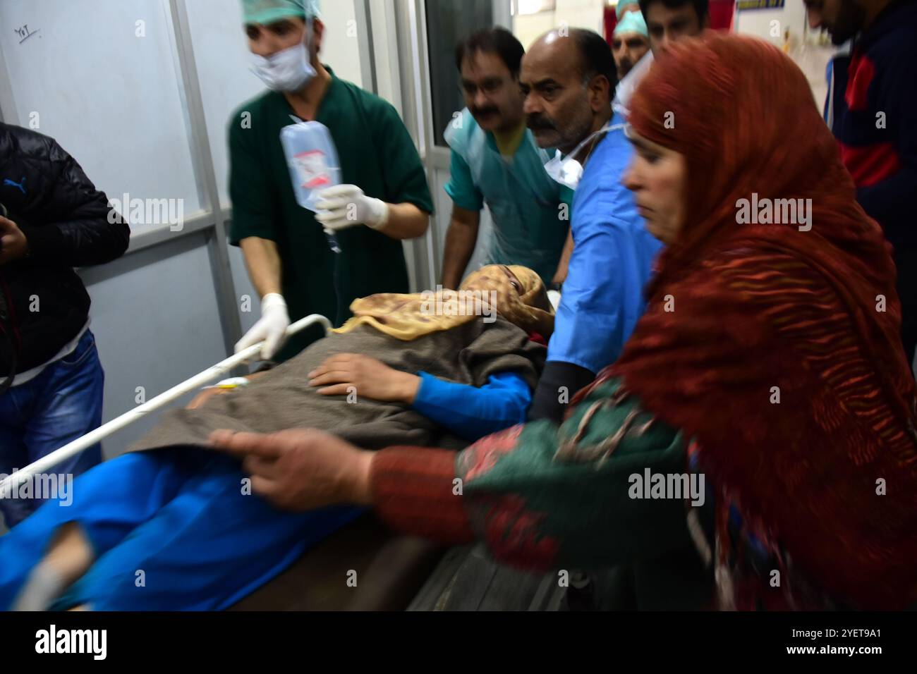 Kashmiri Muslims attend the funeral of rebel Abid Chopan who was killed ...