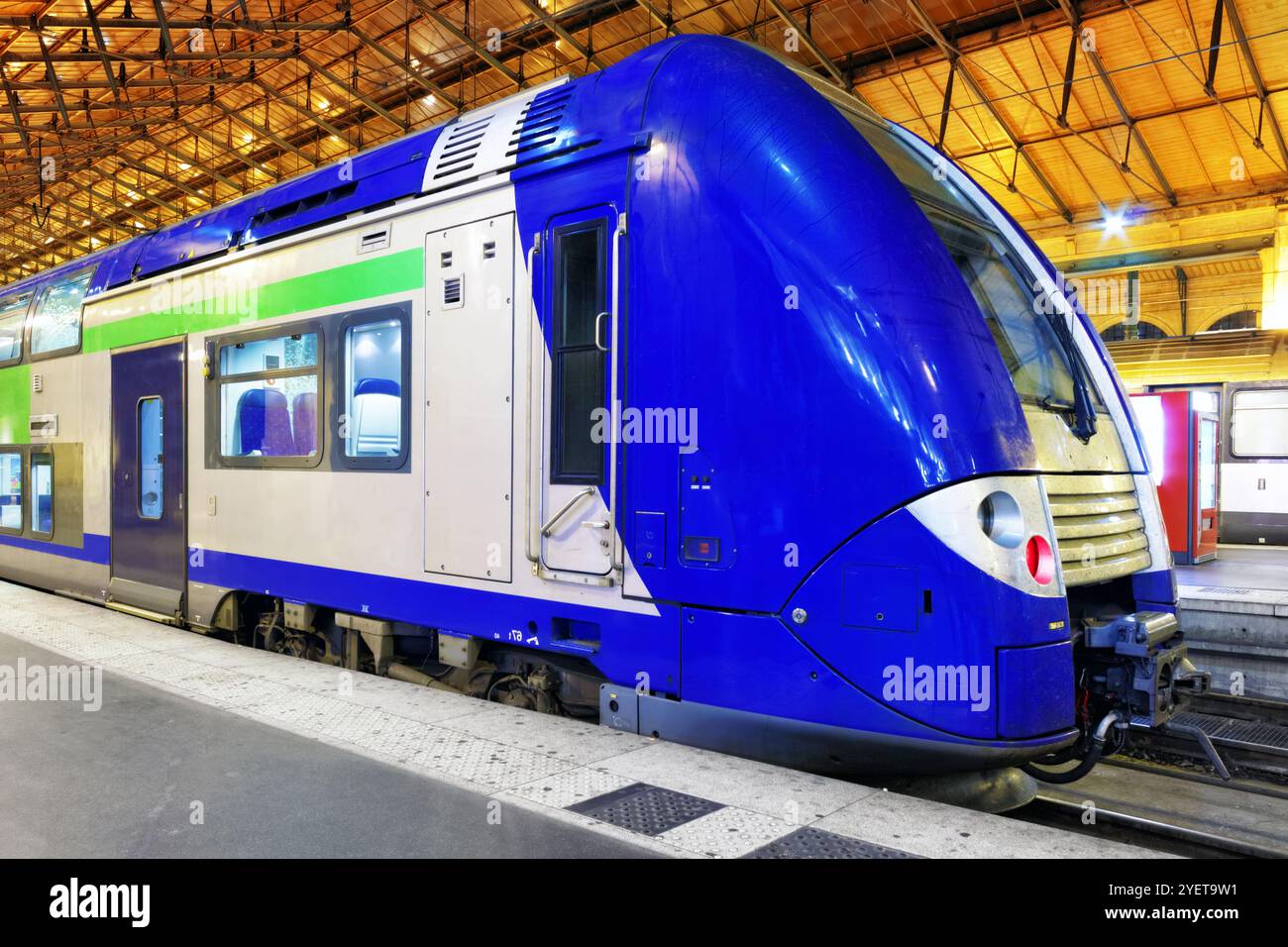 Modern Fast Passenger Train at the station. Paris. France Stock Photo ...