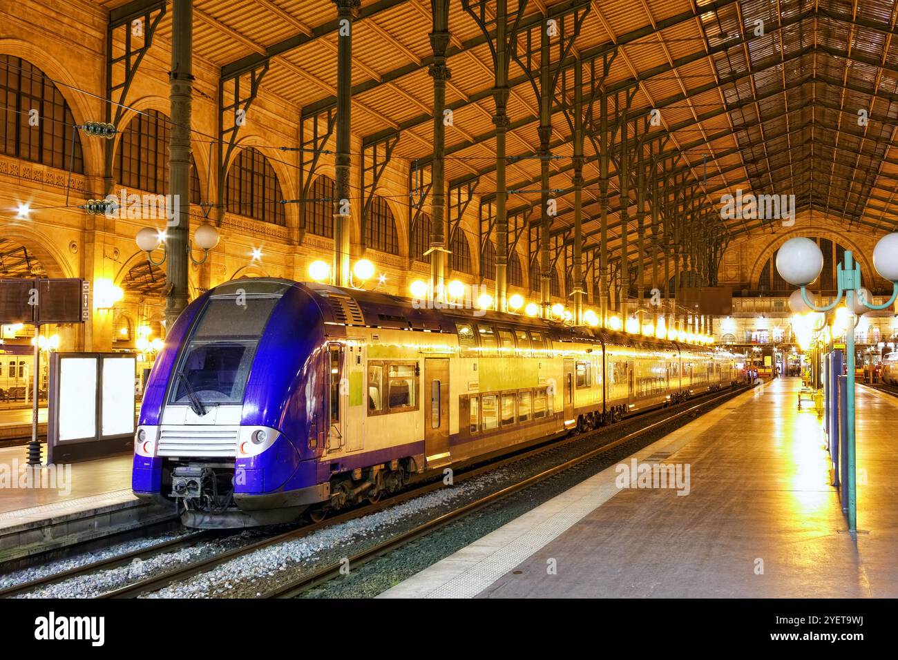 Modern Fast Passenger Train at the station. Paris. France Stock Photo ...