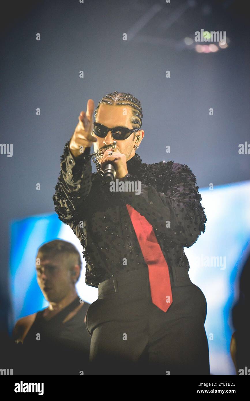 Italian singer Alessandro Mahmoud, better known by his stage name ...