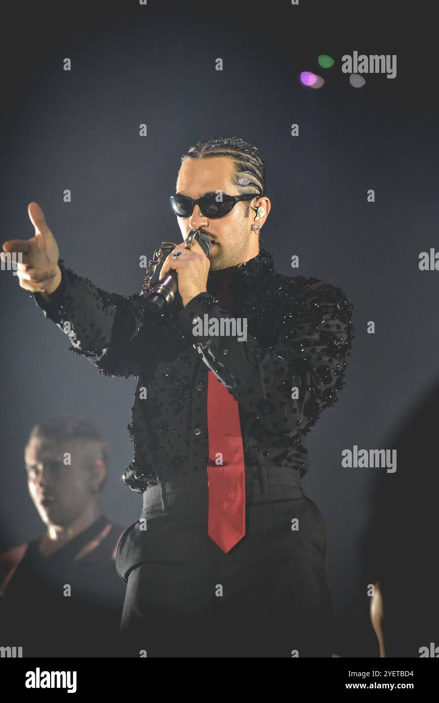 Italian singer Alessandro Mahmoud, better known by his stage name ...