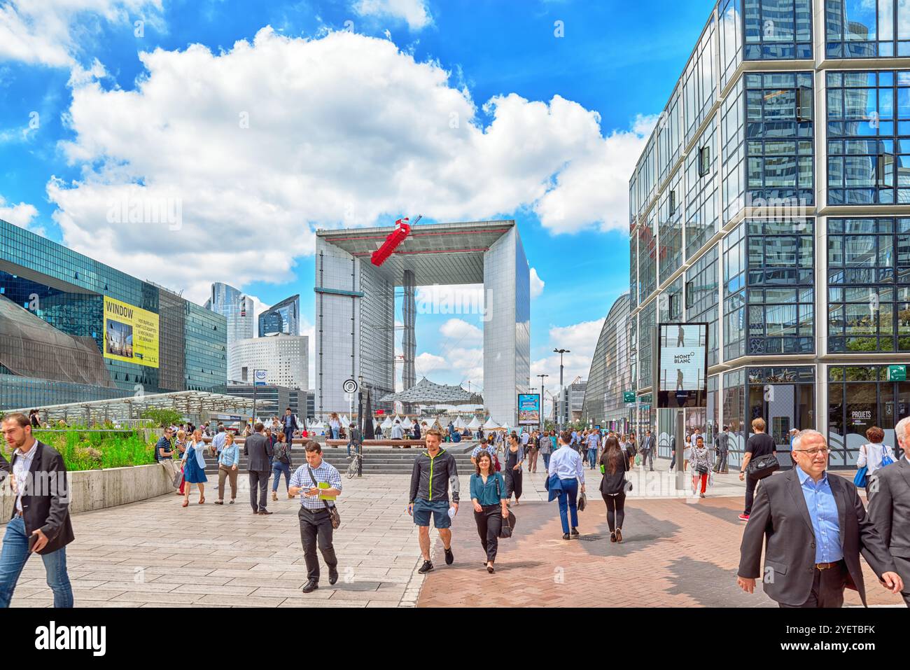 PARIS, FRANCE - JULY 06, 2016 :La Defense, Business Quarter with ...