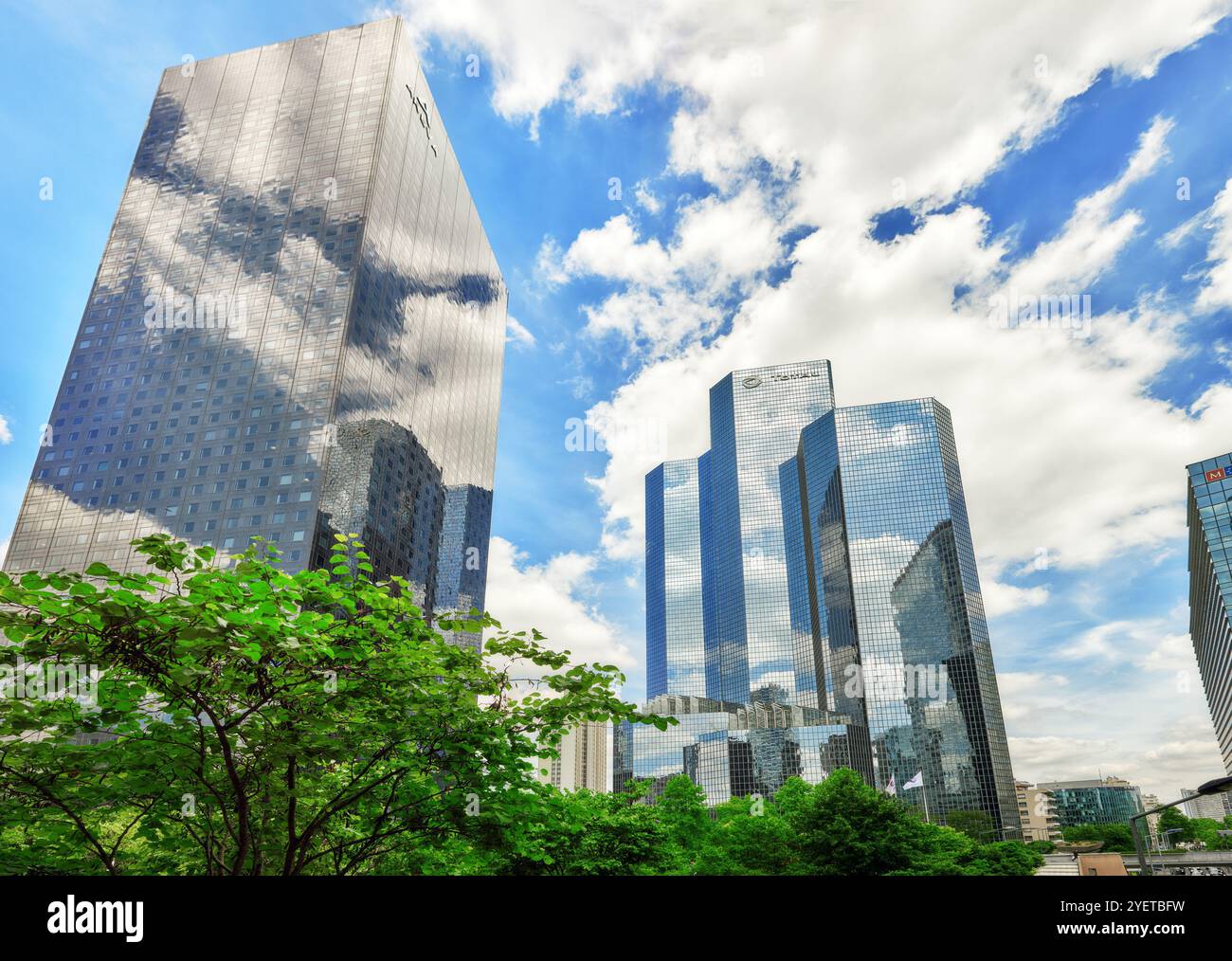 PARIS, FRANCE - JULY 06, 2016 :La Defense, Business Quarter with ...