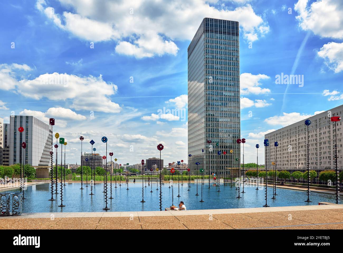 PARIS, FRANCE - JULY 06, 2016 :La Defense, Business Quarter with ...