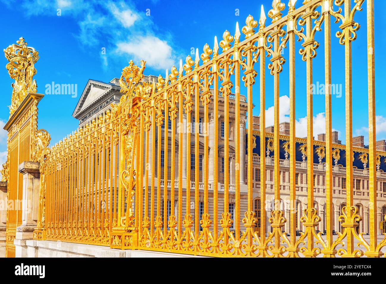 VERSAILLES, FRANCE - JULY 02, 2016 : Golden Gate of Chateau de ...