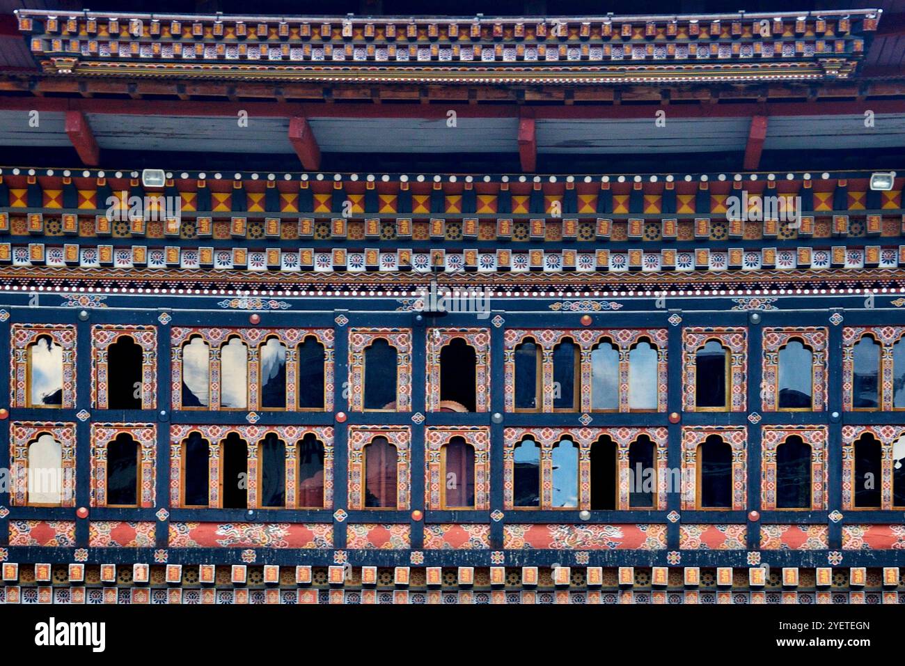 Partial view of the King's Palace also known as Dechencholing Palace ...