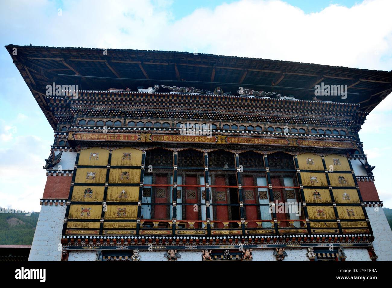 Partial view of the King's Palace also known as Dechencholing Palace ...