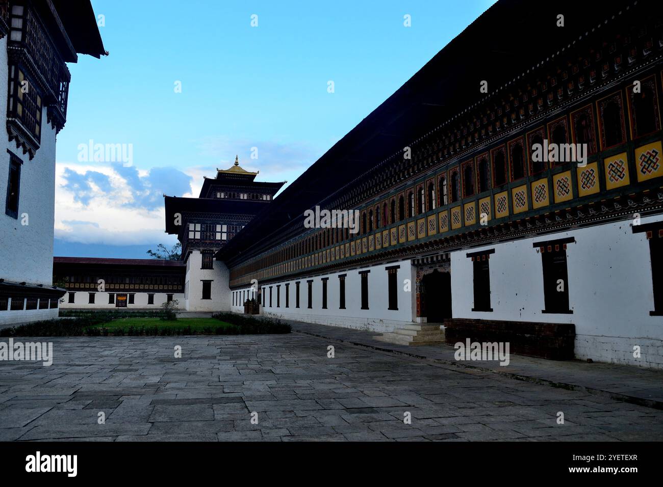 Partial view of the King's Palace also known as Dechencholing Palace ...