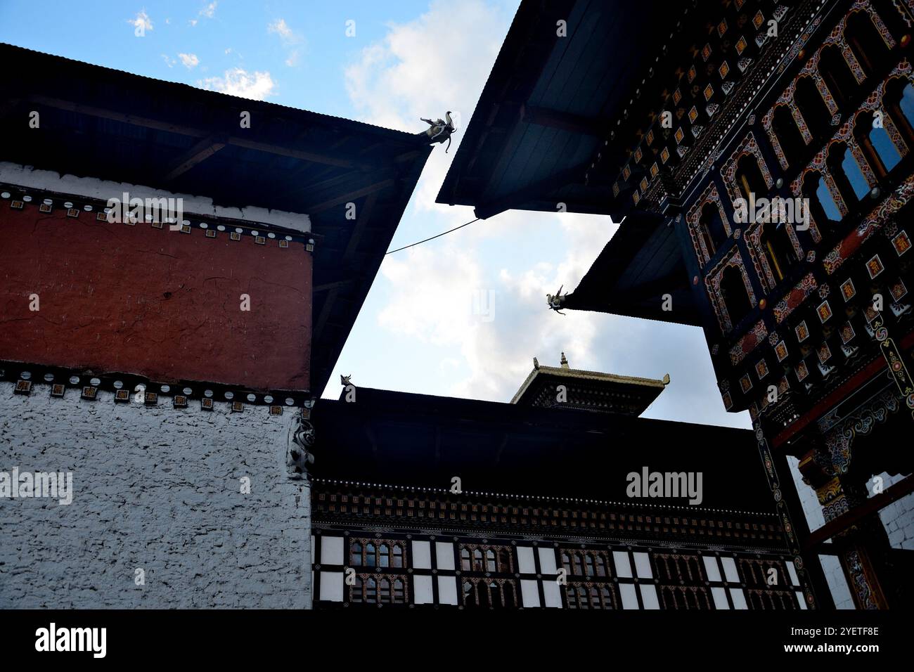 Partial view of the King's Palace also known as Dechencholing Palace ...