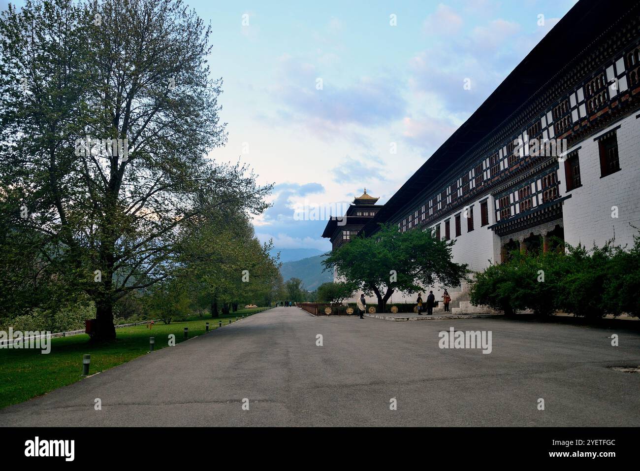 Partial view of the King's Palace also known as Dechencholing Palace ...