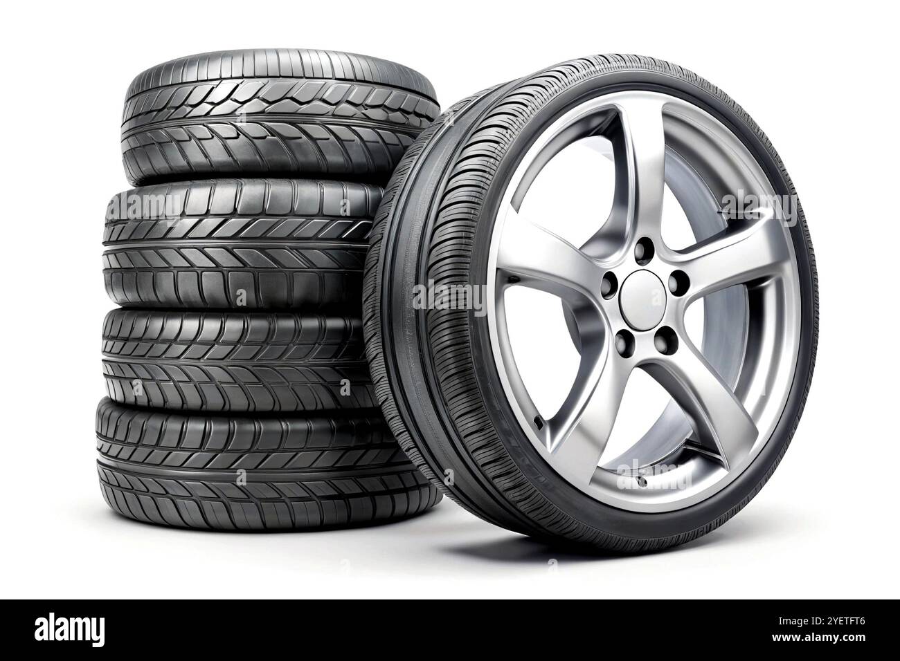 Wheels, tires and discs, isolated on white background Stock Photo - Alamy