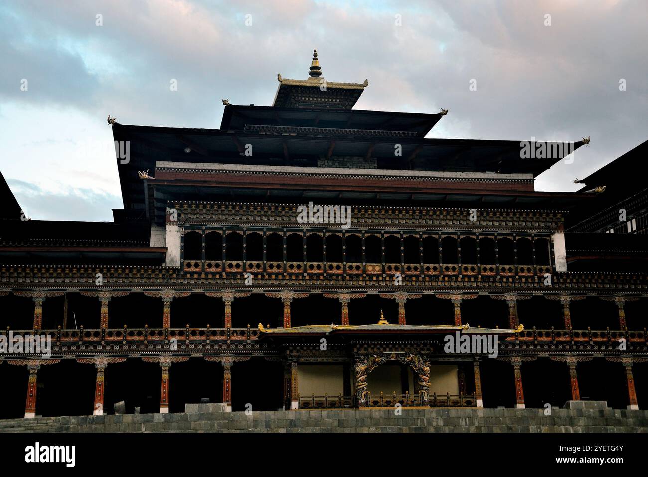 Partial view of the King's Palace also known as Dechencholing Palace ...